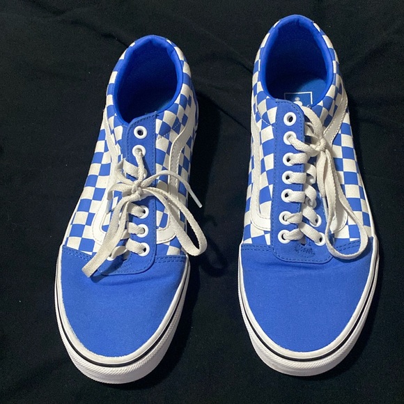 Shoes | Classic Blue White Checkered Vans | Poshmark